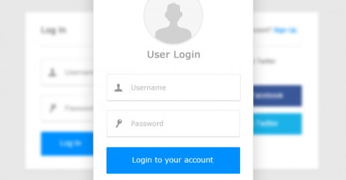 Free Clean User Login Box PSD Set at FreePSD.cc